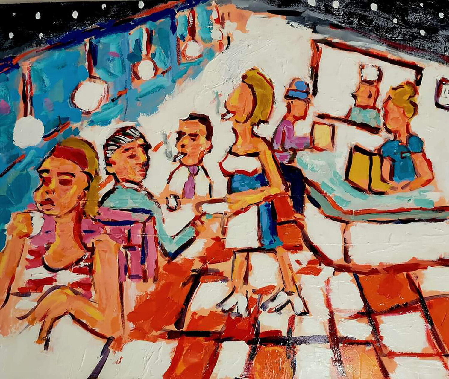 The Apollo Diner by Greg Kessler (2024) : Painting Oil on Canvas ...
