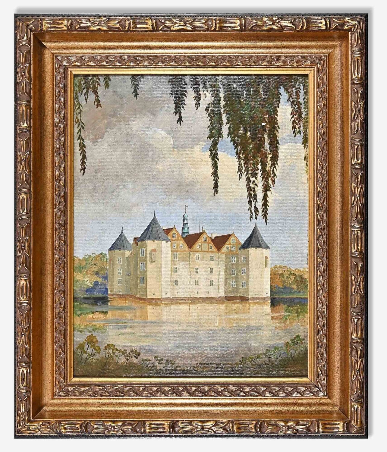 Glücksburg Castle near Flensburg by Unknown Artist (N.D) : Painting Oil ...
