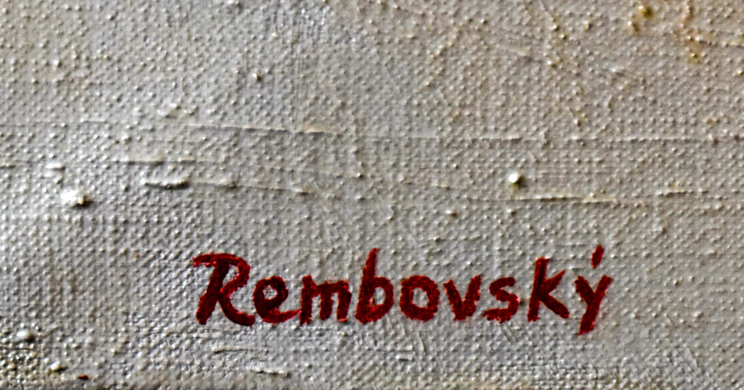 Composition with cables von Roman Rembovsky (2023): Malerei Öl auf ...