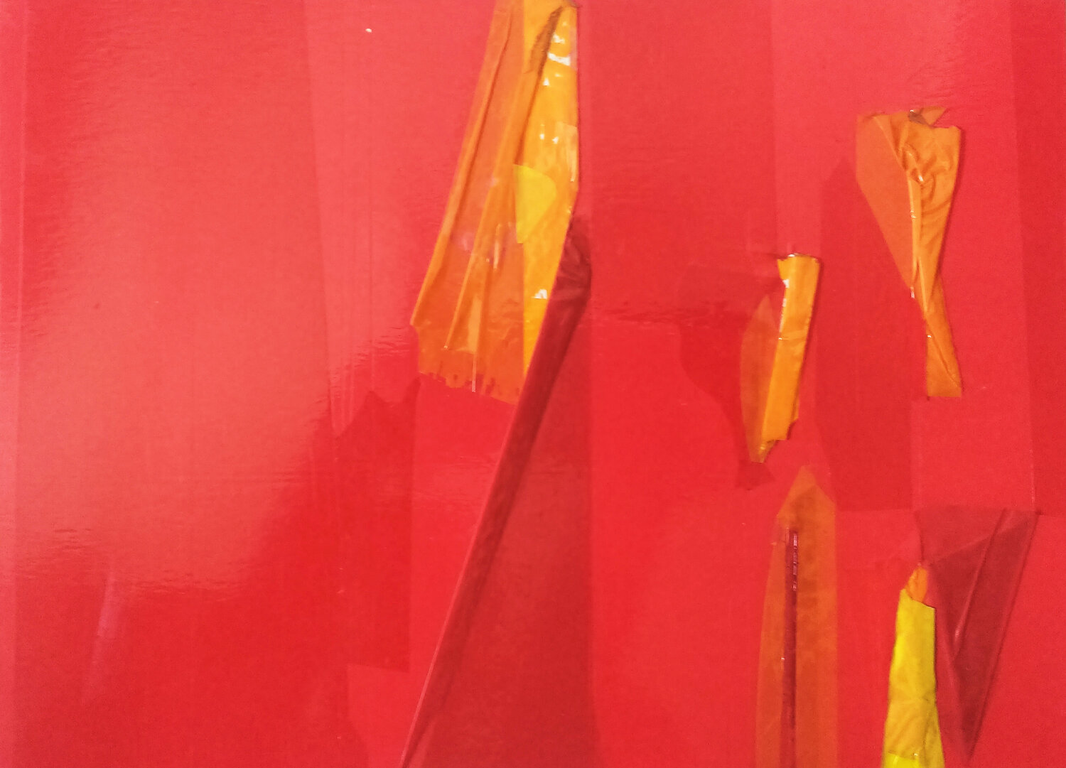 Red by Gajanan Kabade (2019) : Painting Tape on Synthetic board - Singulart