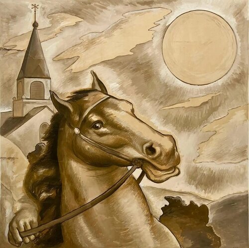 Bronx Post Office Mural Study WPA Horse Social Realism Mid 20th Century ...
