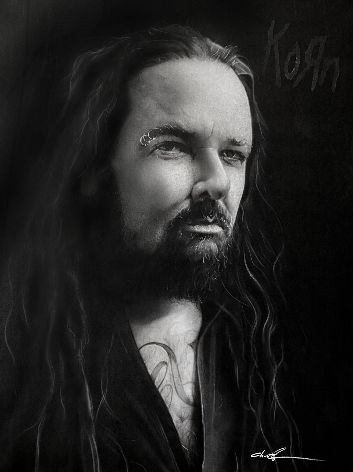 'Jonathan' - Painting of Jonathan Davis from Korn by Christian Chapman ...