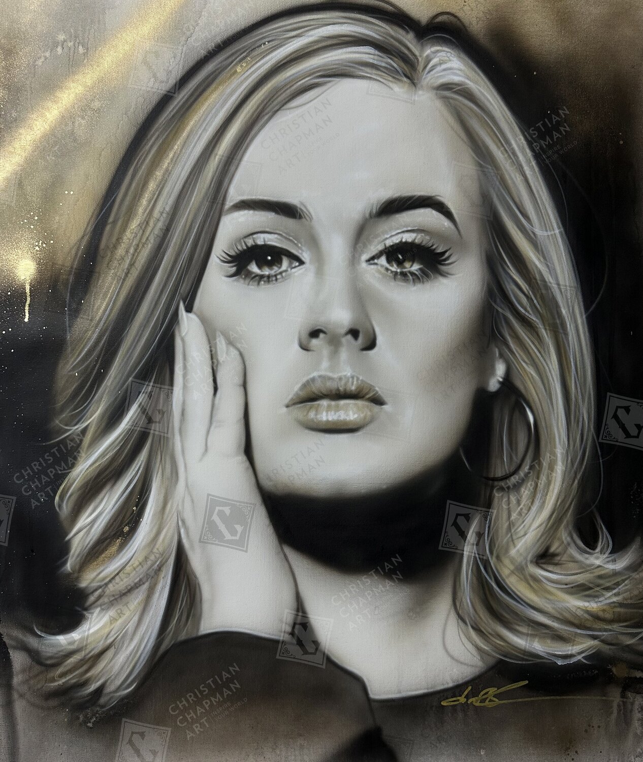Adele Original Painting - Woman Portrait by Christian Chapman (N.D ...