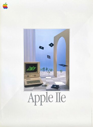 Apple - Apple IIe by COLLECTIF - PUBLICITE (1985) : Print Giclée print ...