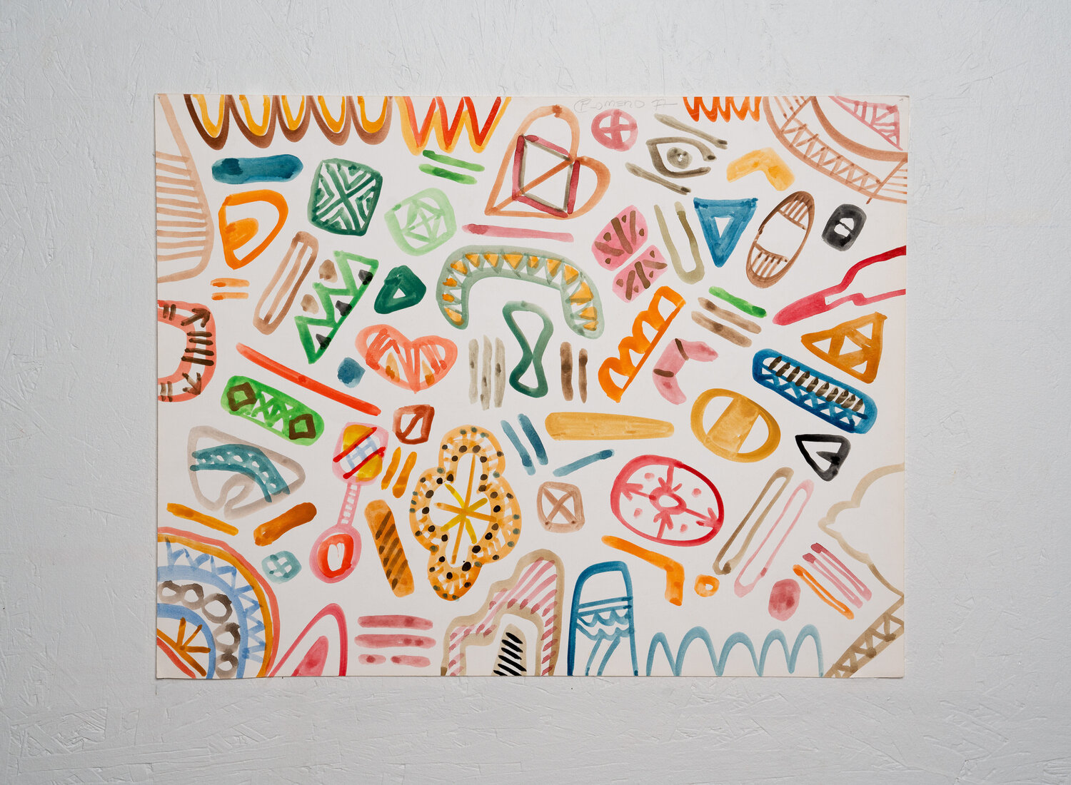 Chicano Iconography by Frank Romero (1977) : Painting Gouache, Paper ...