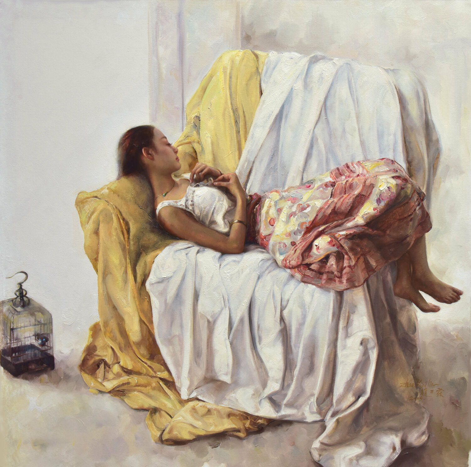 Woman Sleeping Painting