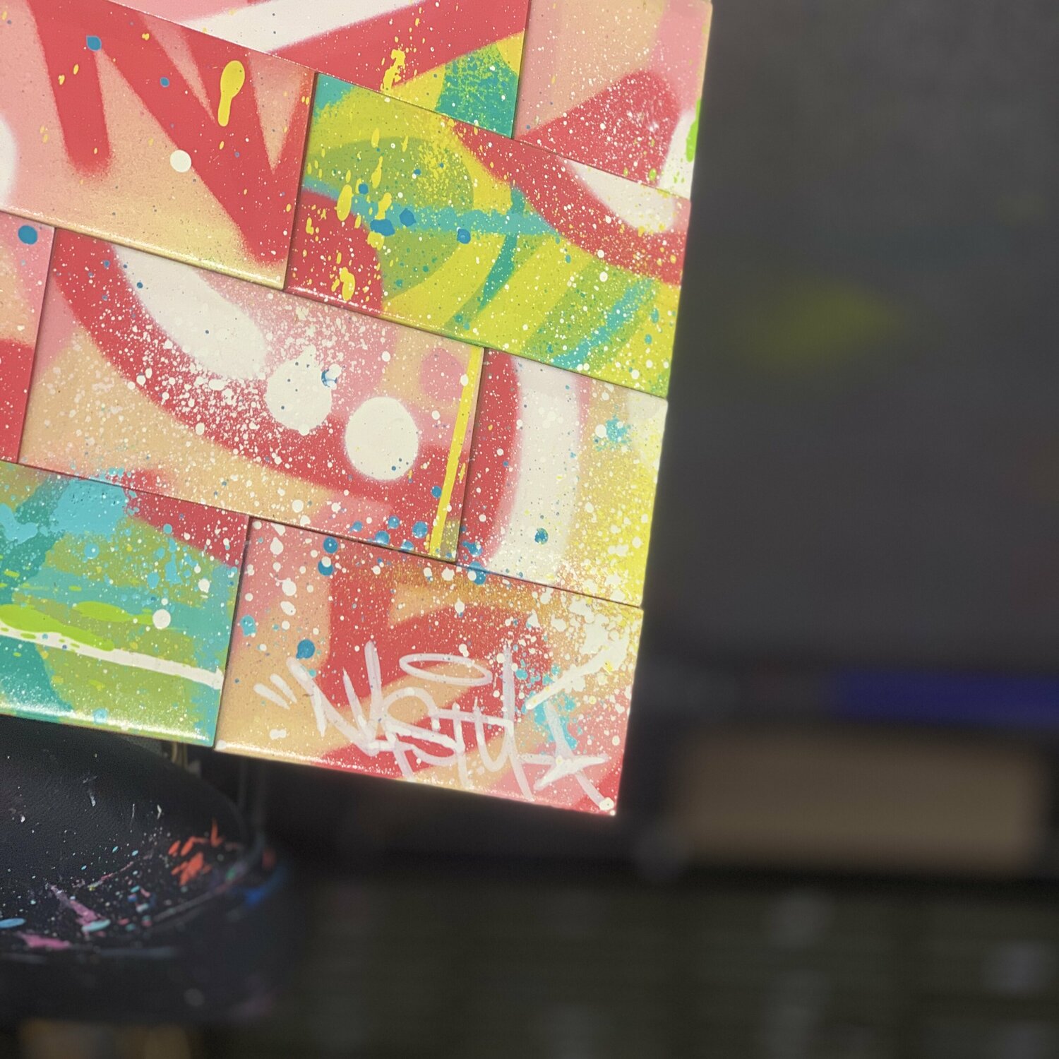 Red Disorder by . NASTY (2017) : Painting Spray Paint on Metal - Singulart