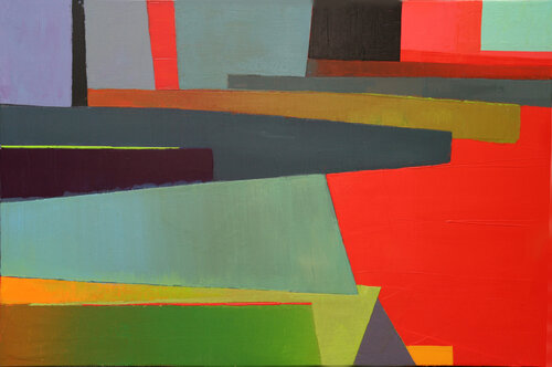 SCARLET SILENCE by Foke Stribos (2014) : Painting Acrylic on Linen ...