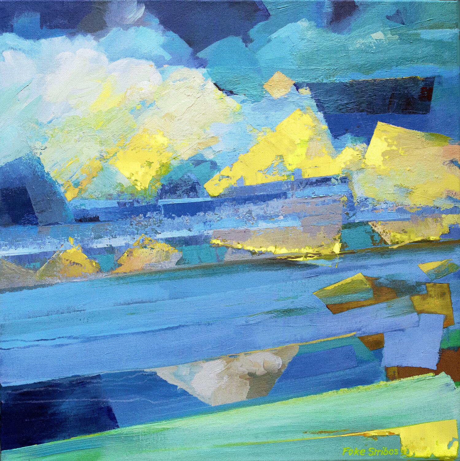 EARTH, AIR, LIGHT AND WATER by Foke Stribos (2018) : Painting Acrylic ...