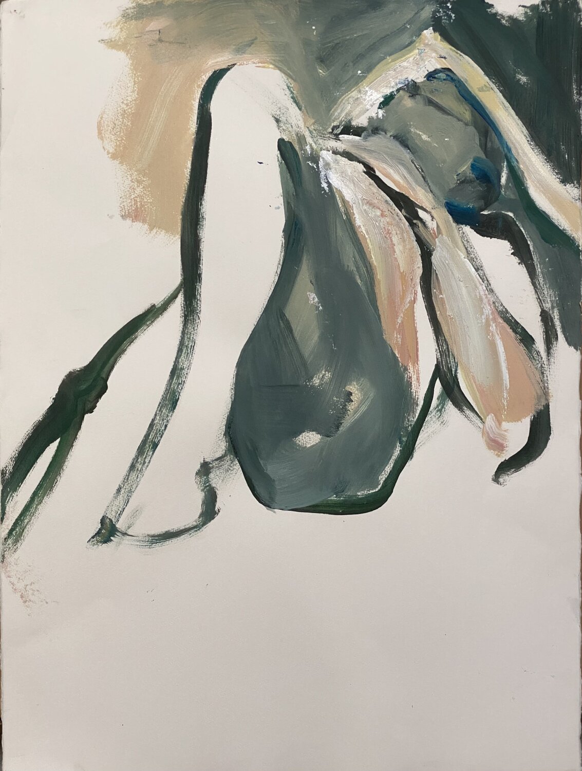 NAKED MAN LYING de Foke Stribos (2023): Obra en papel Acrílico en Papel ...