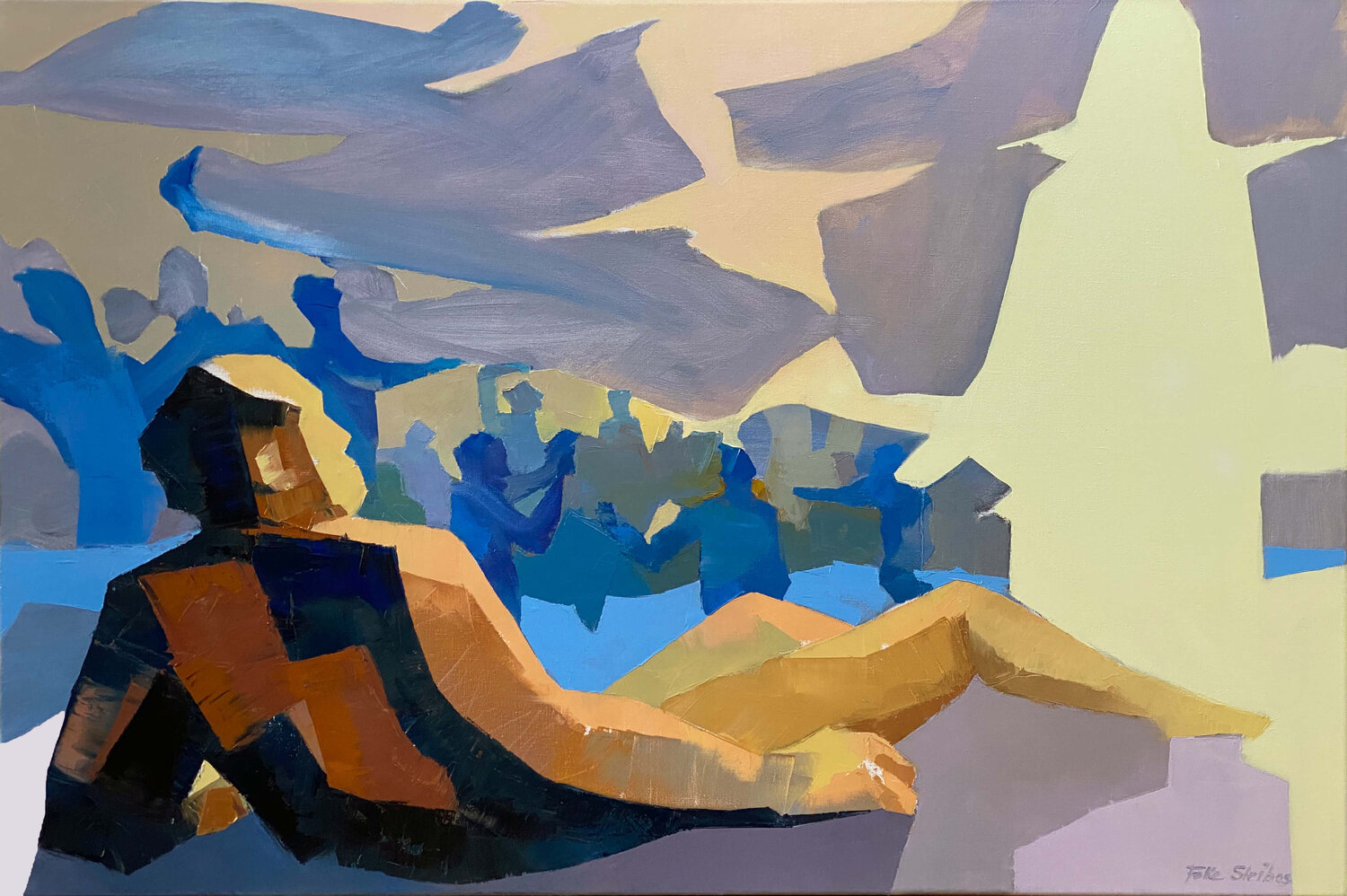 IN THE LIGHT by Foke Stribos (2022) : Painting Oil on Linen - Singulart