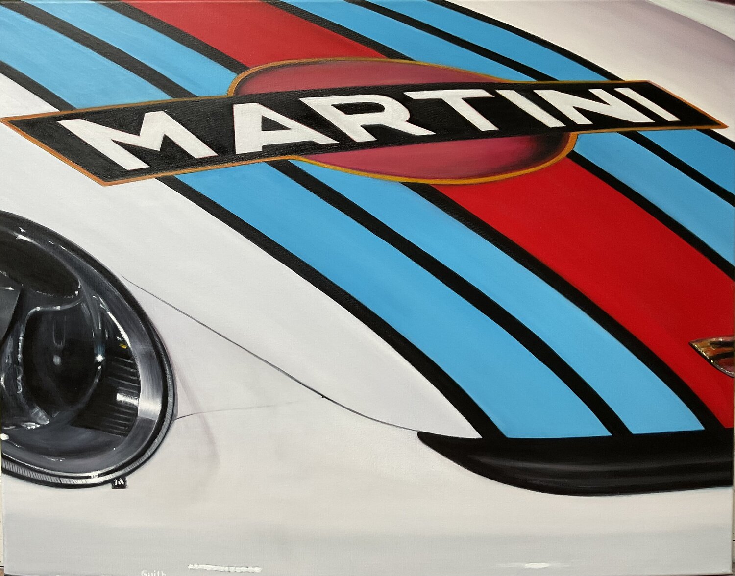PORSCHE 911 CLASSIQUE MARTINI COURSE by gilbert duchamp (2024) : Painting Acrylic on Canvas ...