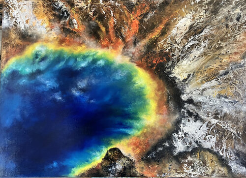 Terre de feu by isabelle chuiton (2012) : Painting Oil, Organic ...