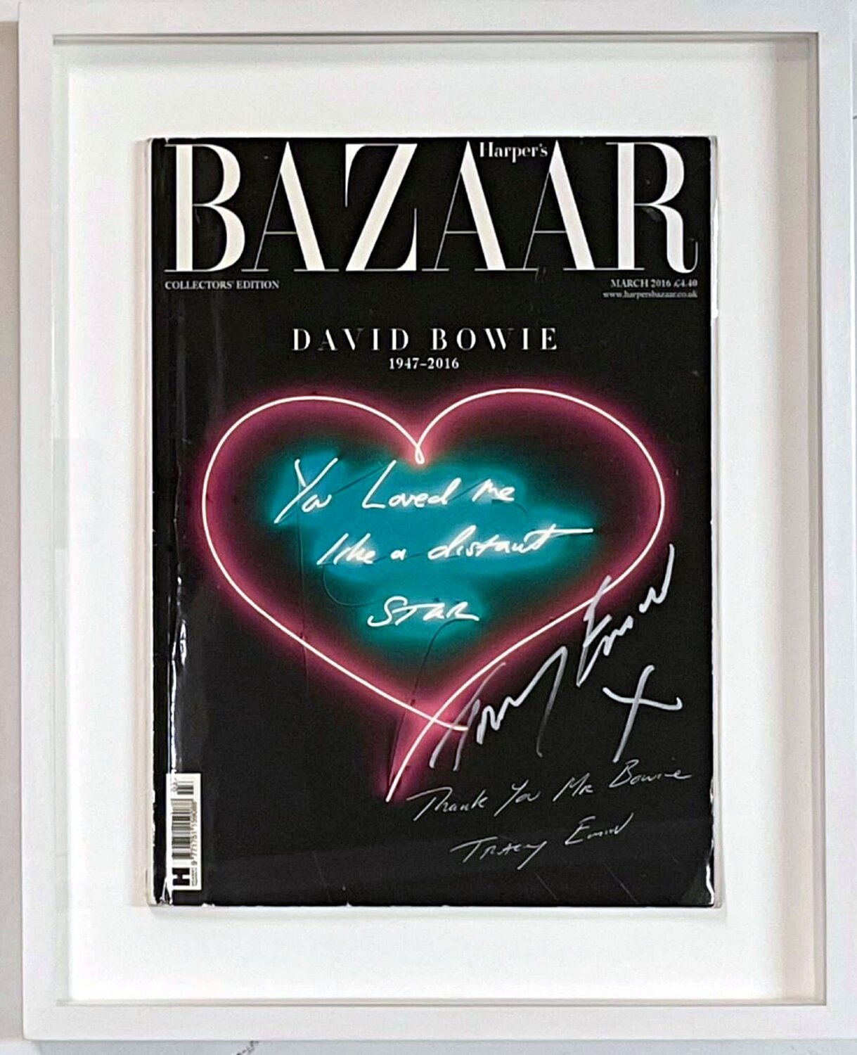 Tracey Emin, Hand Signed by Tracey Emin: Bazaar magazine homage to ...