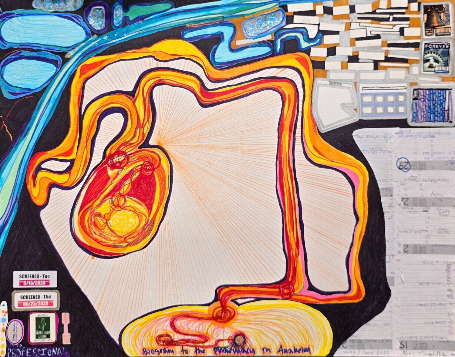 Biogram to the Pharmacy in Anaheim (Abstract, Bold, Figurative, Collage) by Kory Twaddle (2020 ...