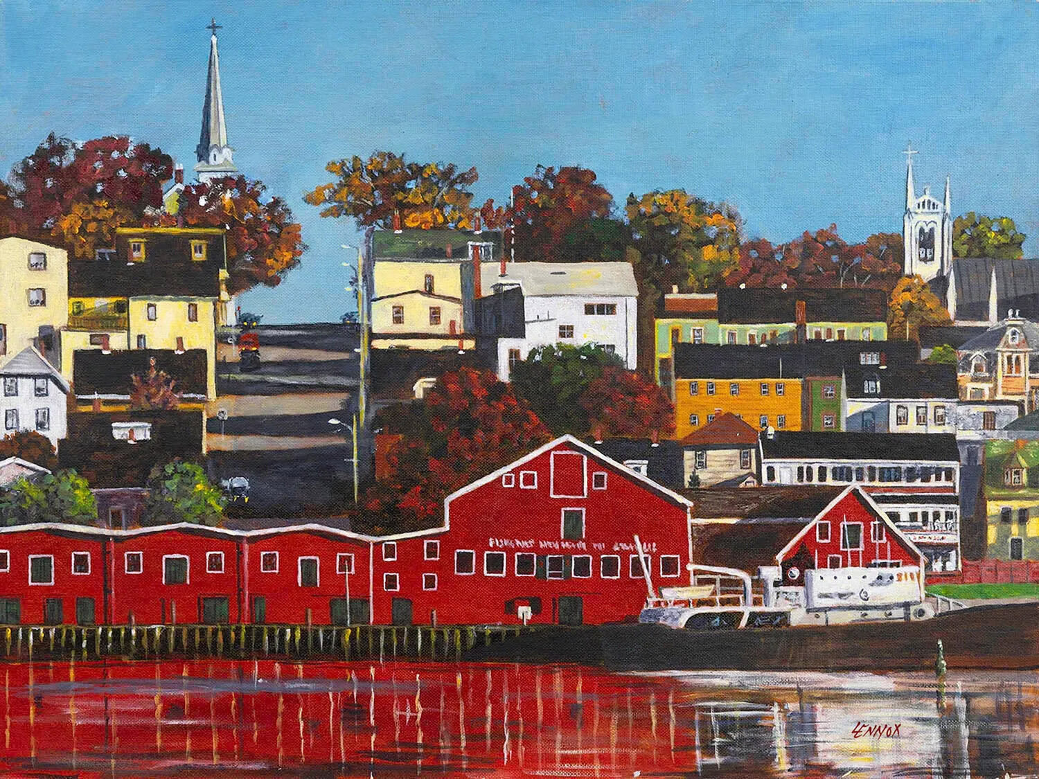Lunenburg Brilliance von Clayt Lennox (2023): Malerei Acryl auf Leinwand - Singulart