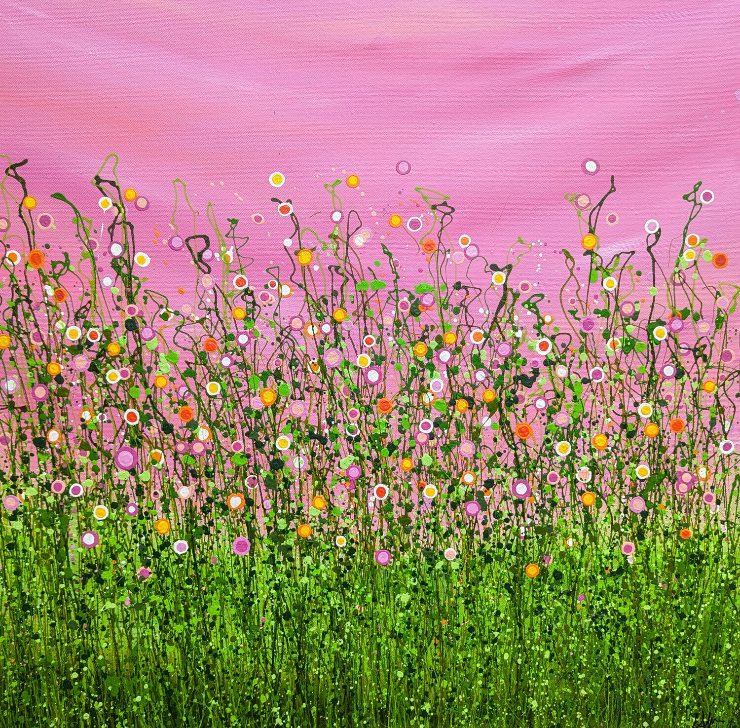 Blushing Confetti Meadows #7 von Lucy Moore (2025): Malerei Acryl auf ...