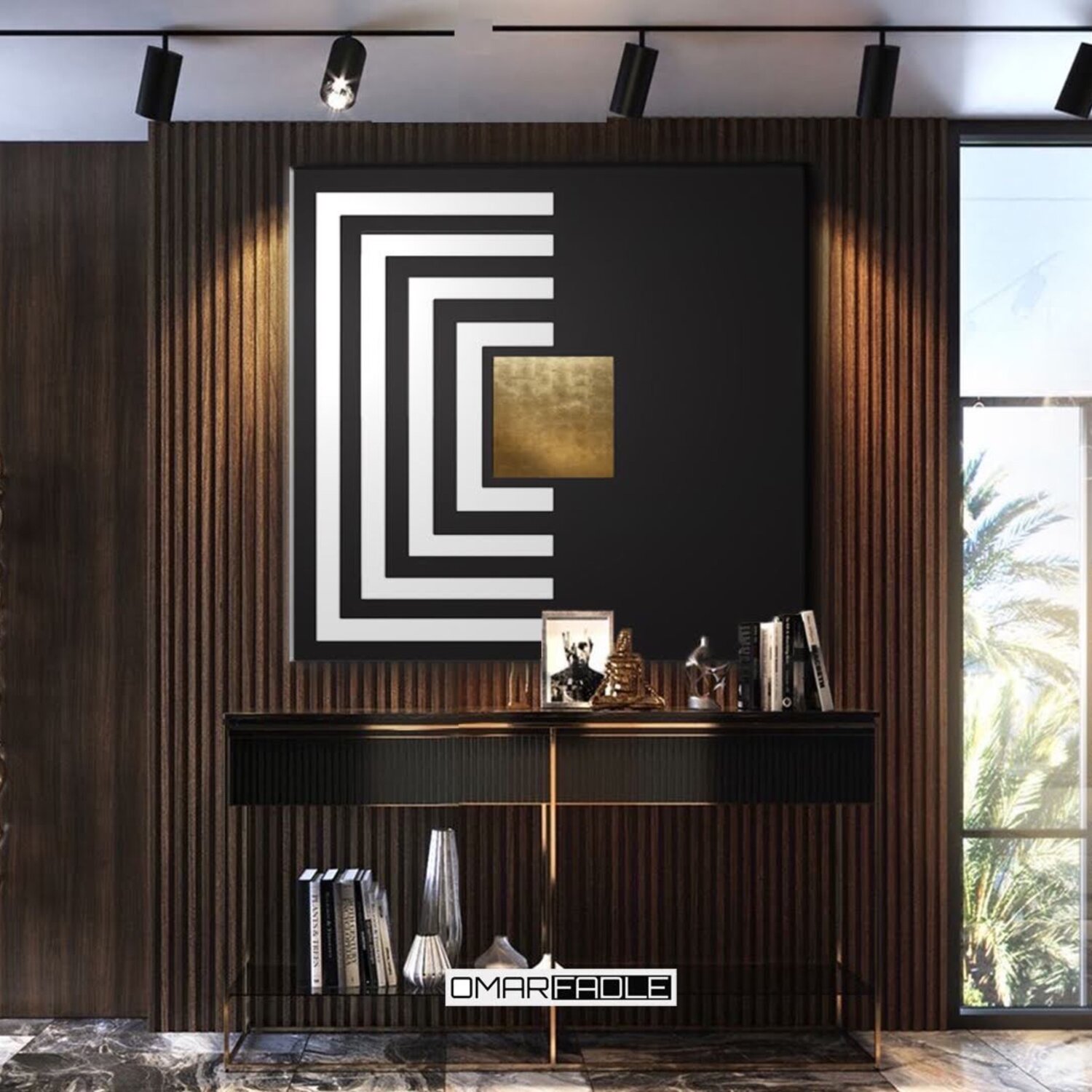 Lunar Eclipse de Omar Fadle (2022): Pintura Acrílico, Dorados en Lienzo ...