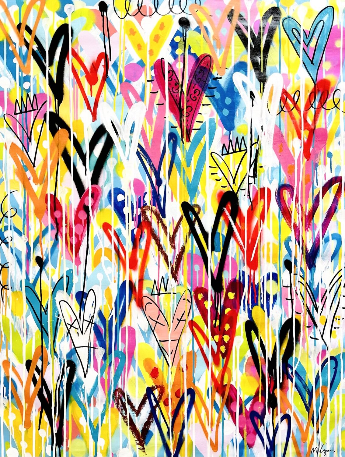 Amor Gráfico by Mercedes Lagunas (2023) : Painting Acrylic, Spray Paint ...