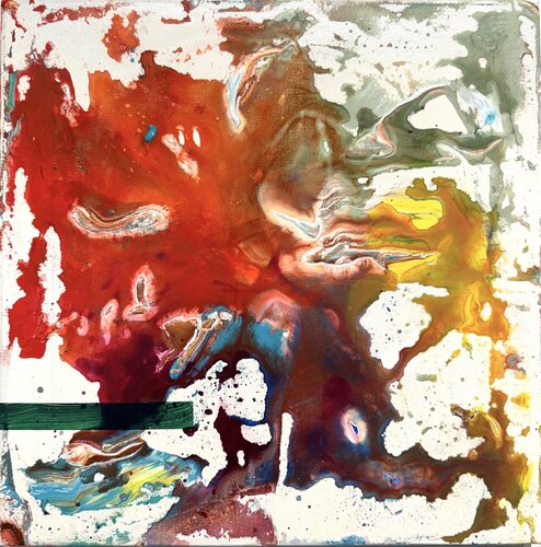 Strokes - untitled with green stripe - painting 3 by David Utzon (2024 ...