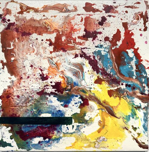 Strokes - untitled with green stripe - painting 4 by David Utzon (2024 ...