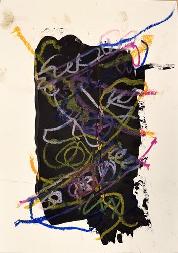 Calligraphy black/matt 1 by David Utzon (2024) : Painting Acrylic, Oil ...