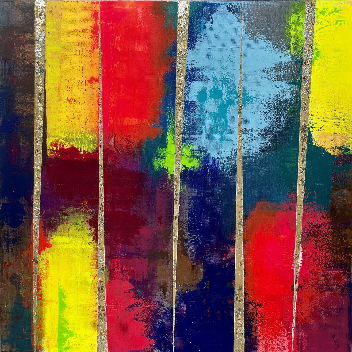 Hypnotic Sea by Andrea Elek (2024) : Painting Acrylic, Gilding on ...