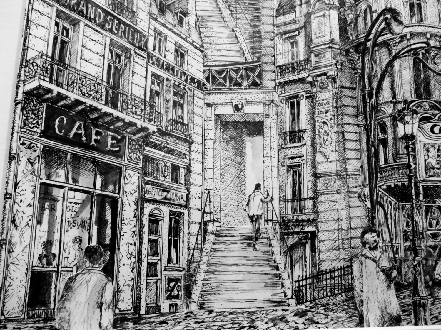 Composition 1 de Jeff-Koen Deweerdt (2019): Dibujo Tinta china en Papel ...