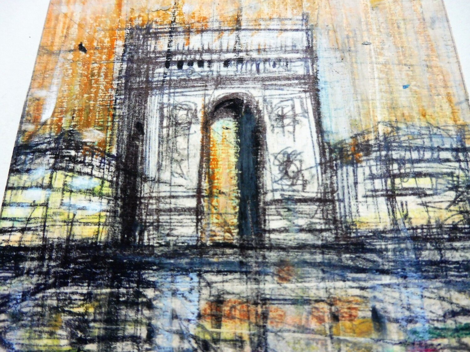 L'Arc de Triomphe by Jeff-Koen Deweerdt (1966) : Work on Paper Pastel ...