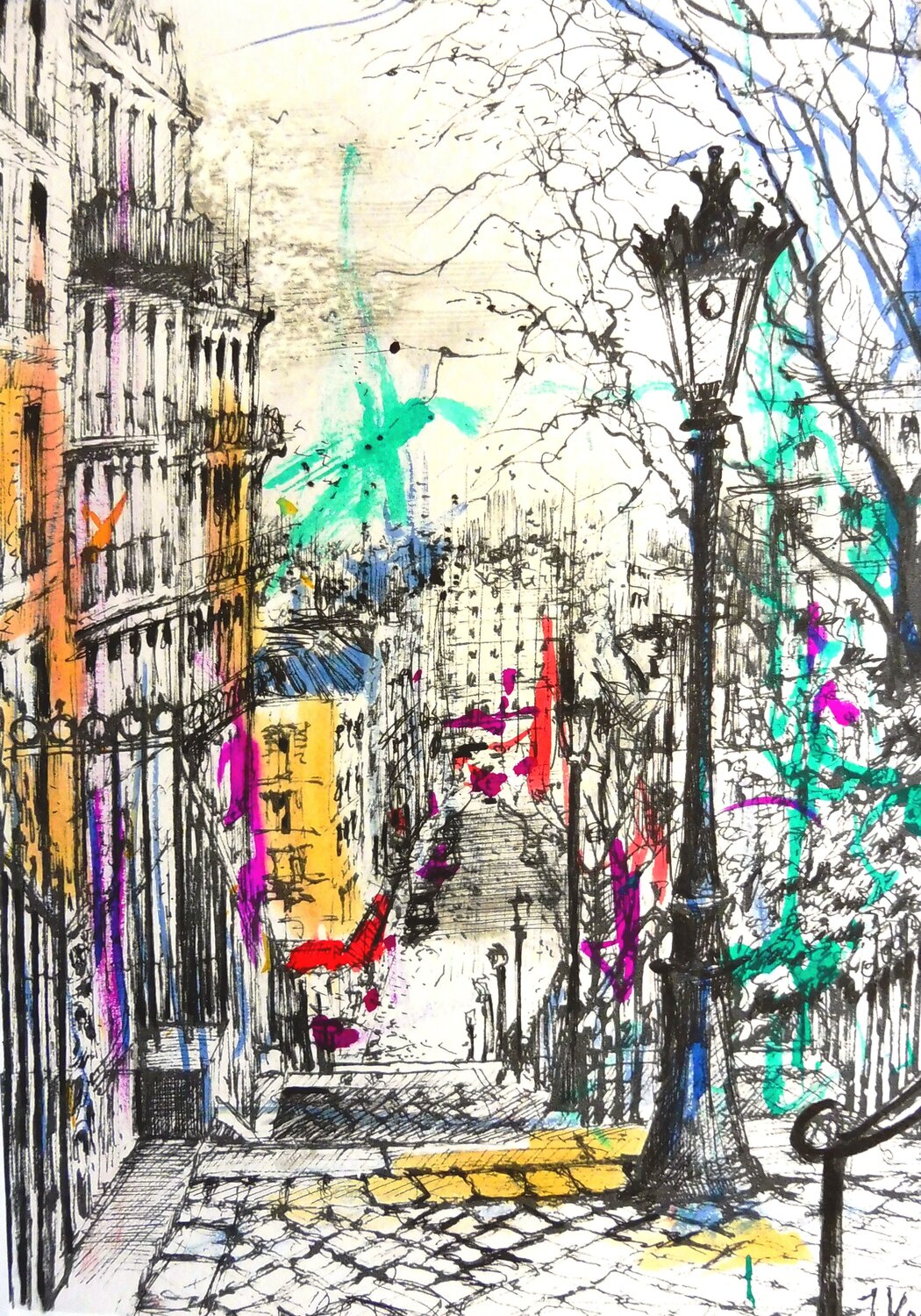 Paris Montmartre la rue Muller di Jeff-Koen Deweerdt (2025): Opera su ...