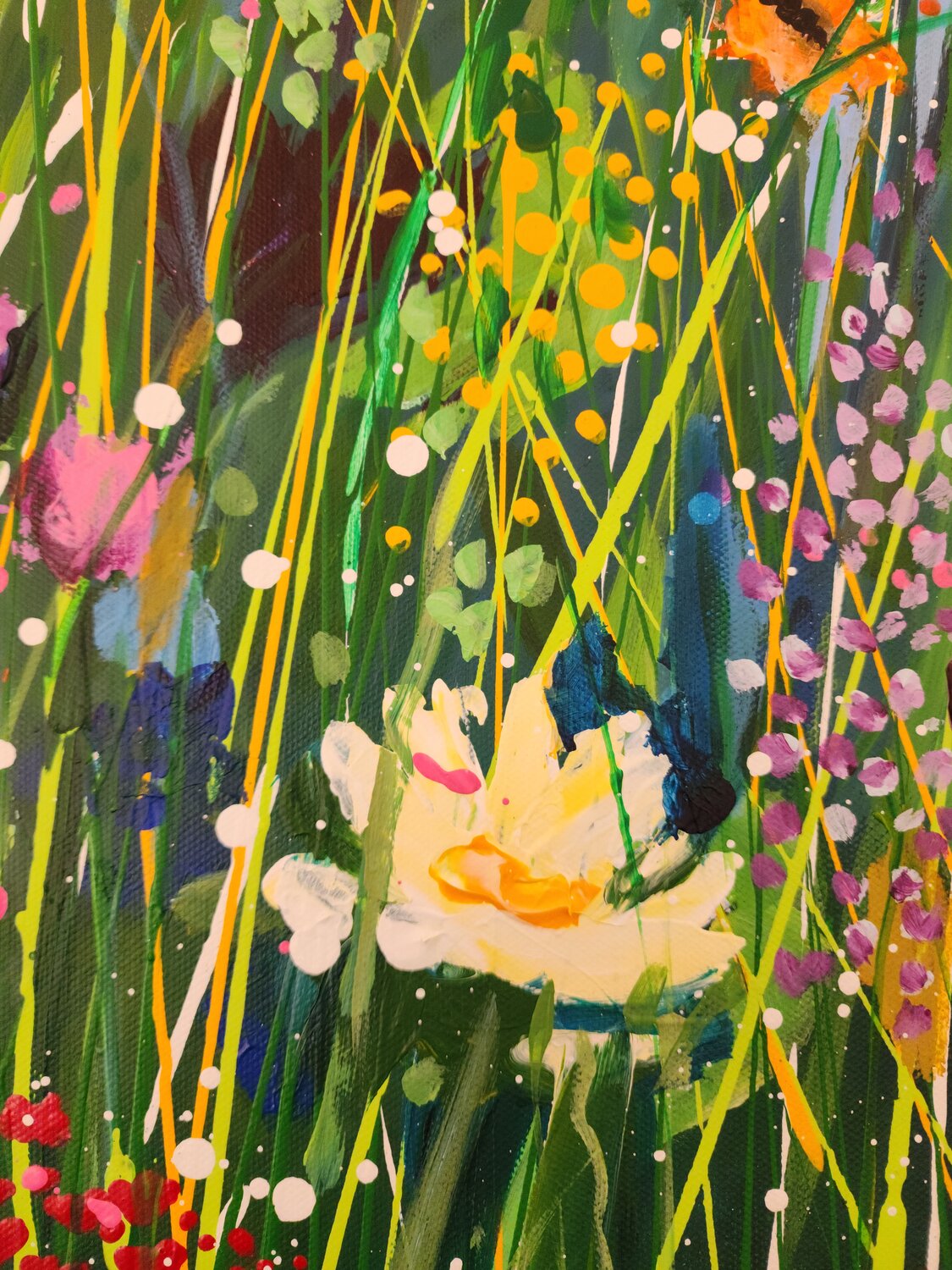 ENCHANTED - In the flower fields of Dreams by Karnish Art (2023) : Painting Acrylic, Oil on ...