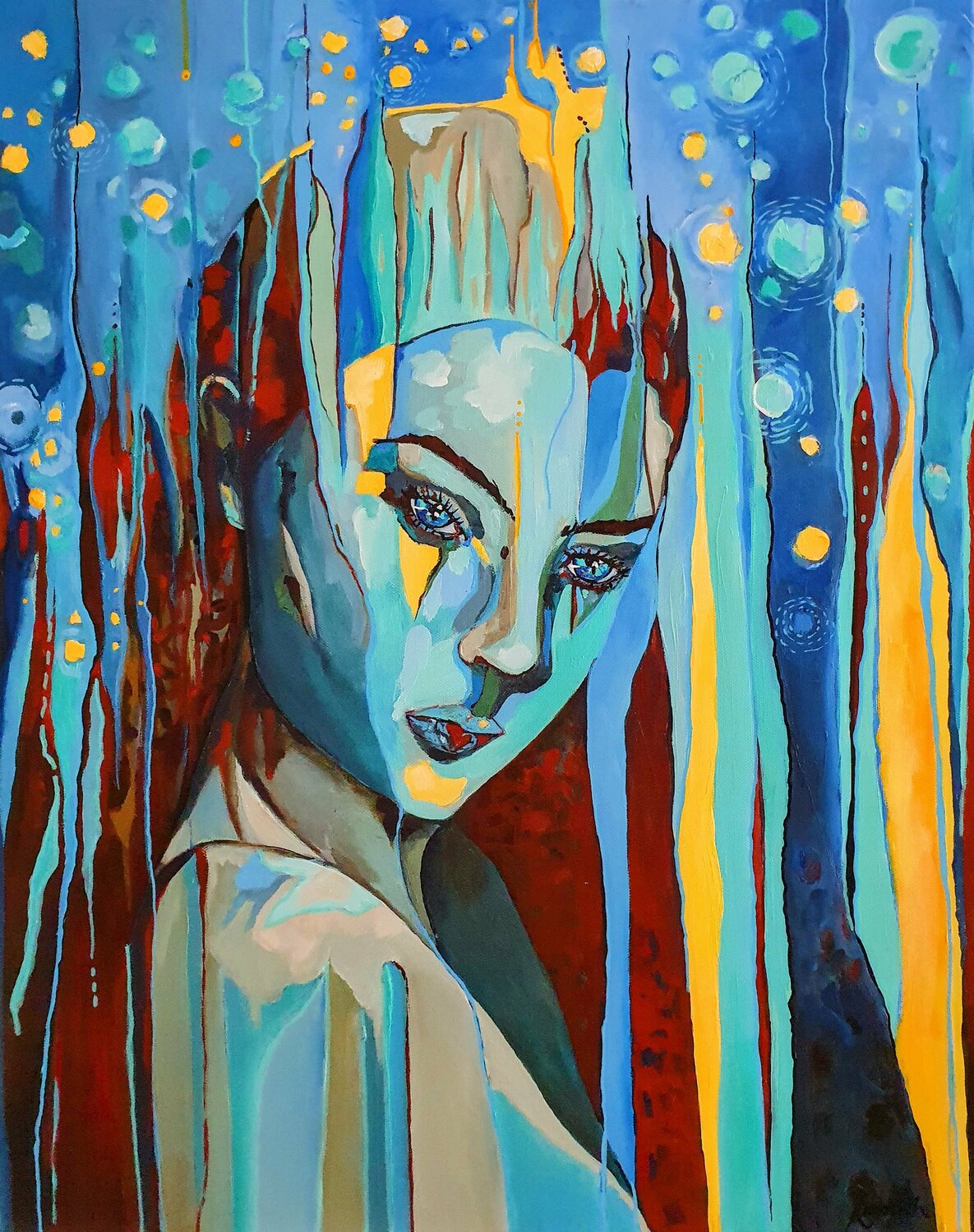Starry Starry Night by Karnish Art (2021) : Painting Acrylic, Pastel on ...