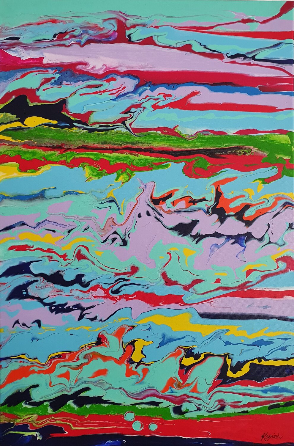 Wild Extacy by Karnish Art (2022) : Painting Acrylic, Oil on Canvas ...