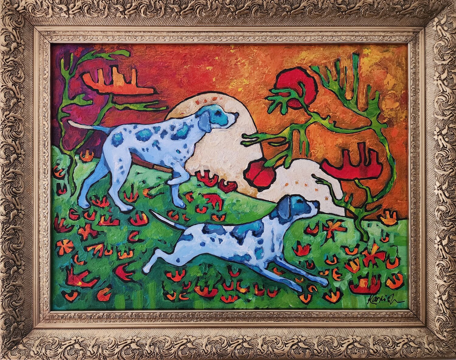 BLUE - Sunchasers by Karnish Art (2025) : Painting Acrylic on Canvas ...