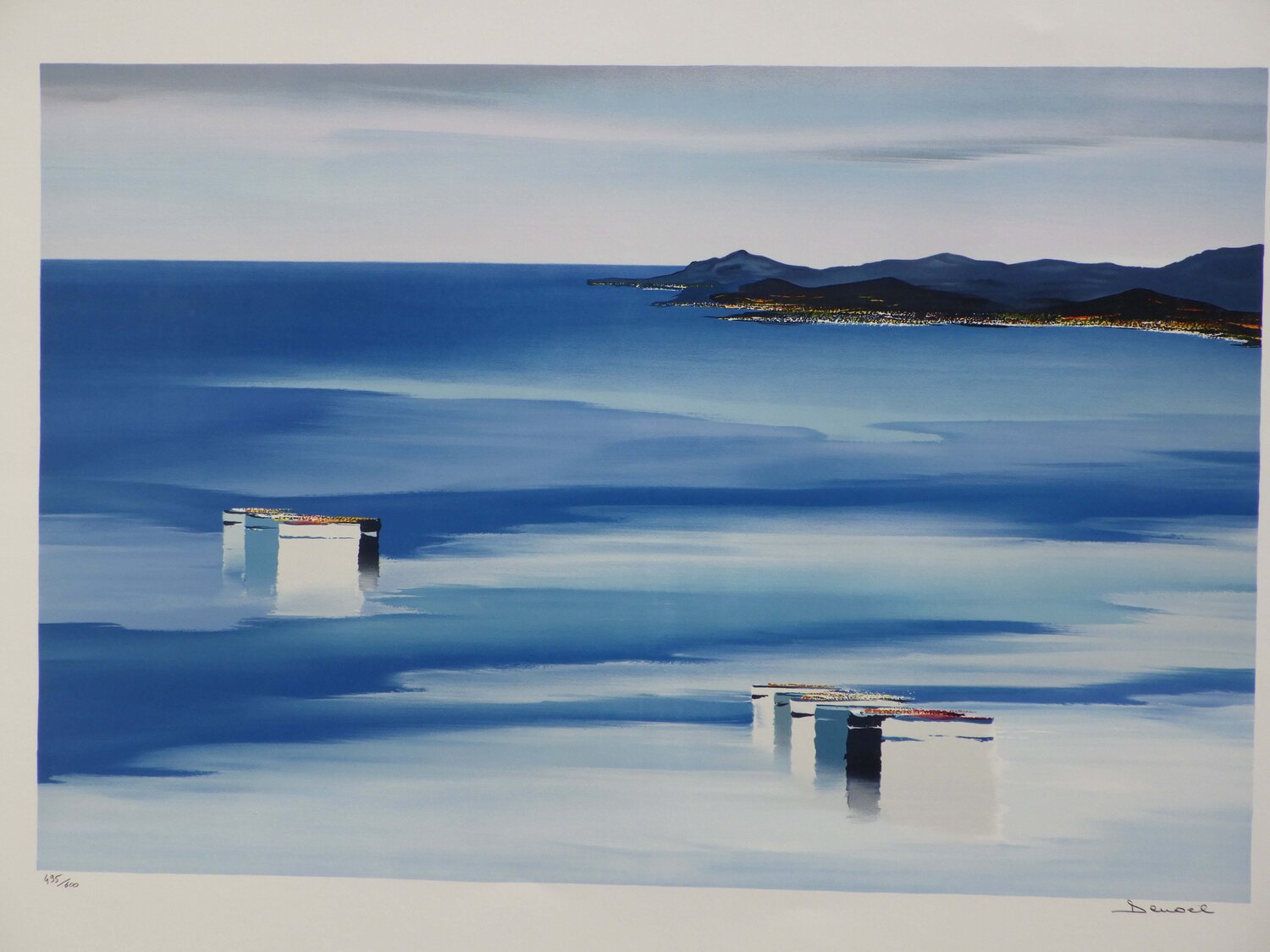 Lac Léman au petit matin di DENOEL (N.D): Stampa a Litografia - Singulart