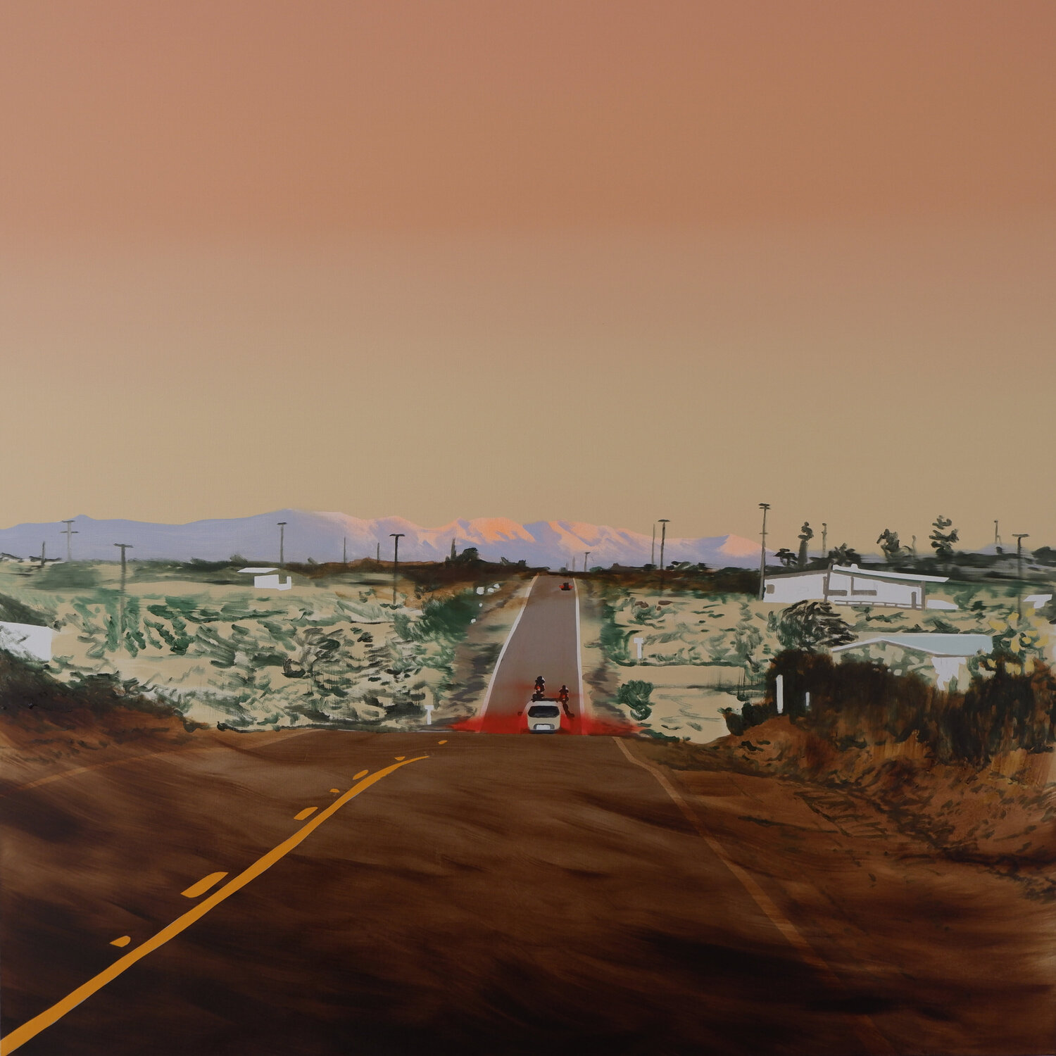 VANISHING CAR by Piotr Szczur (2022) : Painting Oil on Canvas - Singulart