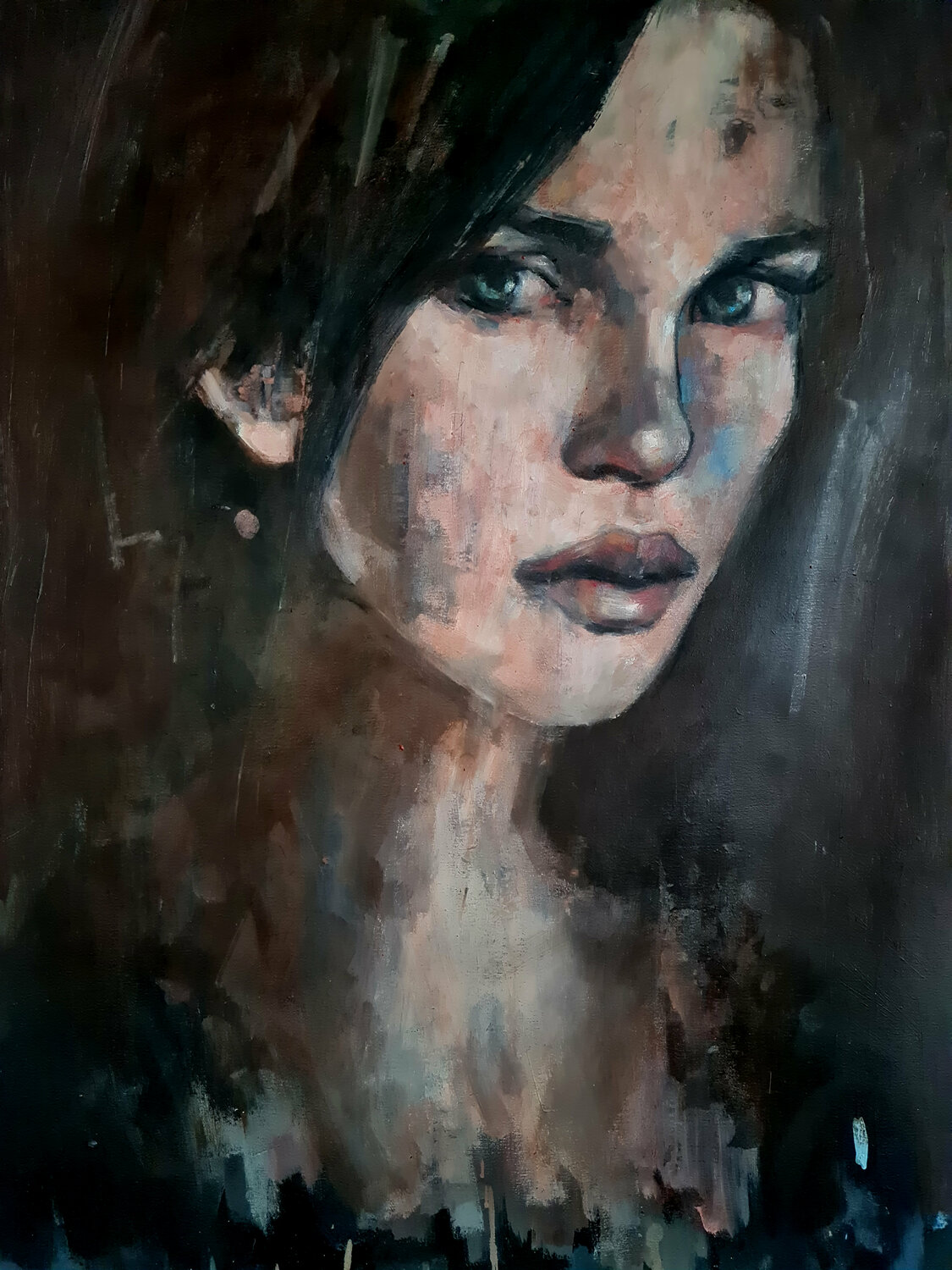 head on umber 9-4-21 by Thomas Donaldson (2021) : Painting Oil, Oil ...