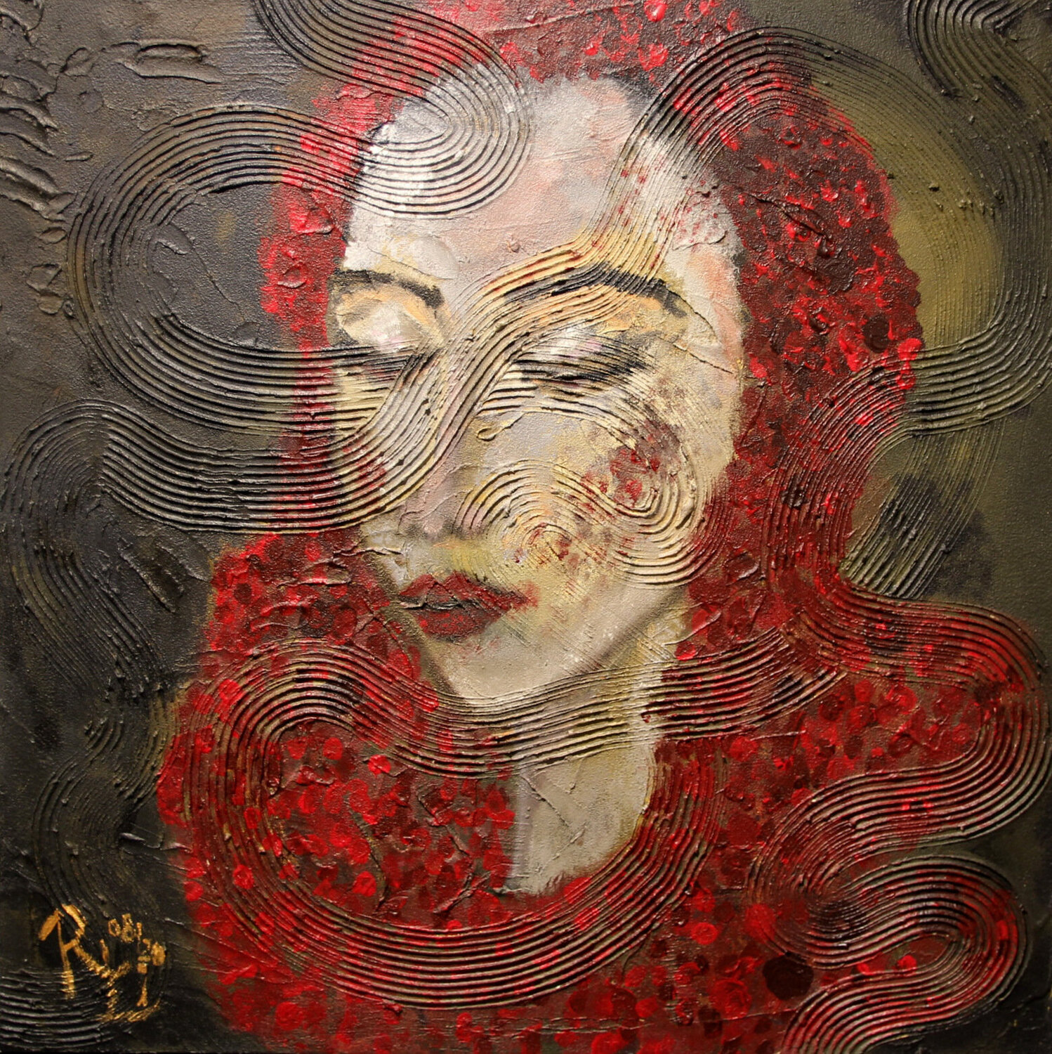red head by Rosa Li (2020) : Painting Acrylic, Pen on Canvas - Singulart