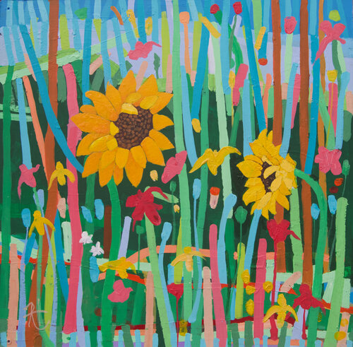 Flowers to open your heart by Richard Heley (2024) : Painting Acrylic ...