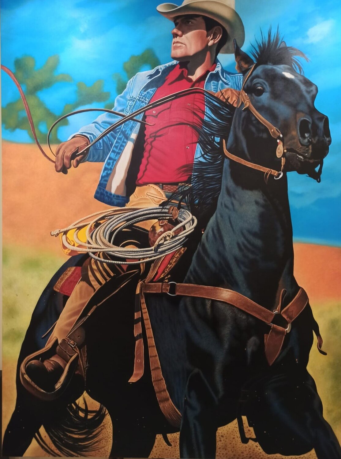 Marlboro Man with his Horse de Peda Radovanovic (2024): Pintura Óleo en ...