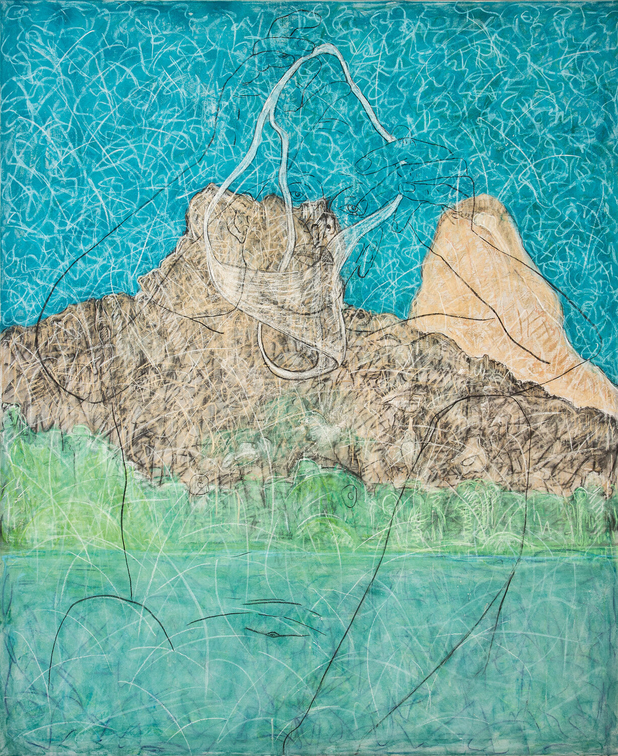 BEA by Patrick Huber (2018) : Painting Pastel on Canvas - Singulart