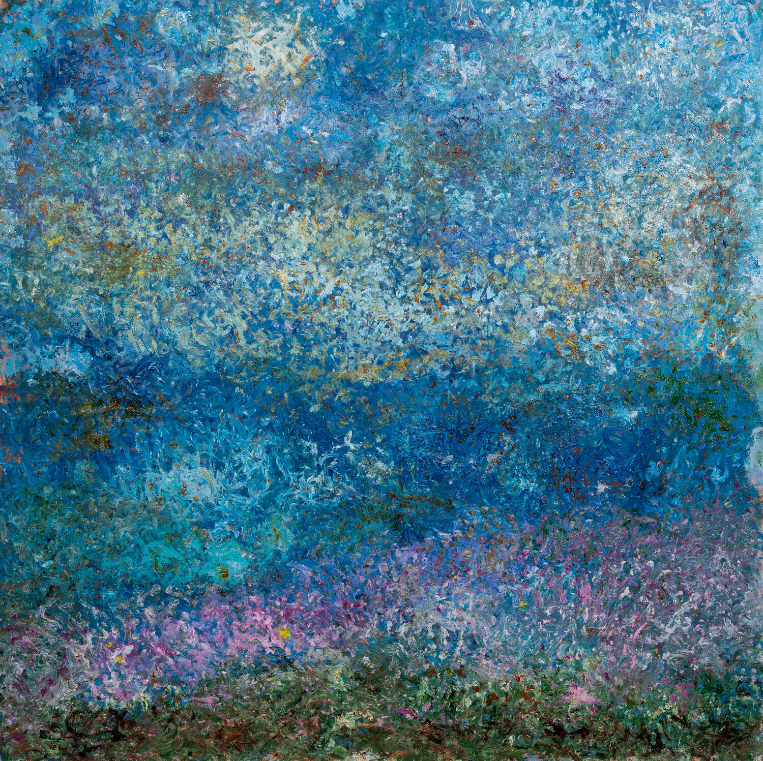 La Vallée Bleue I de Sabiha Merabet (2024): Pintura Óleo en Lienzo ...