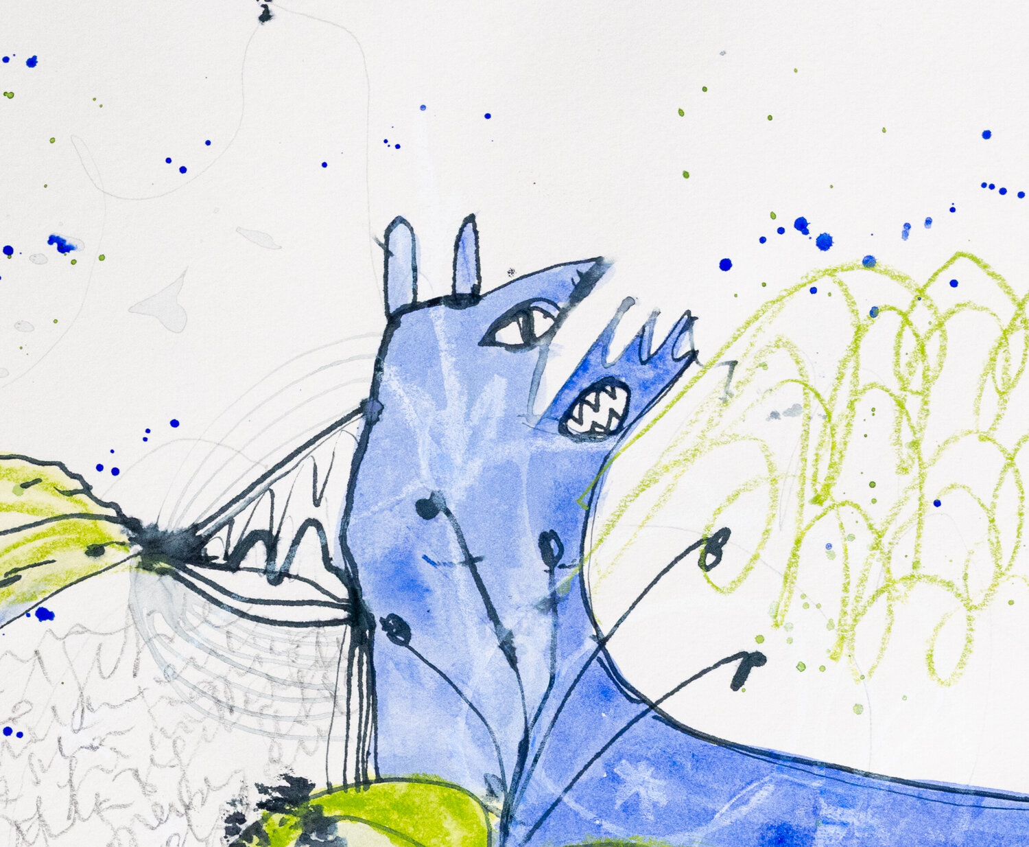 SHESHA by Nora Kalinda (2025) : Work on Paper Watercolor, Pencil on Paper - Singulart