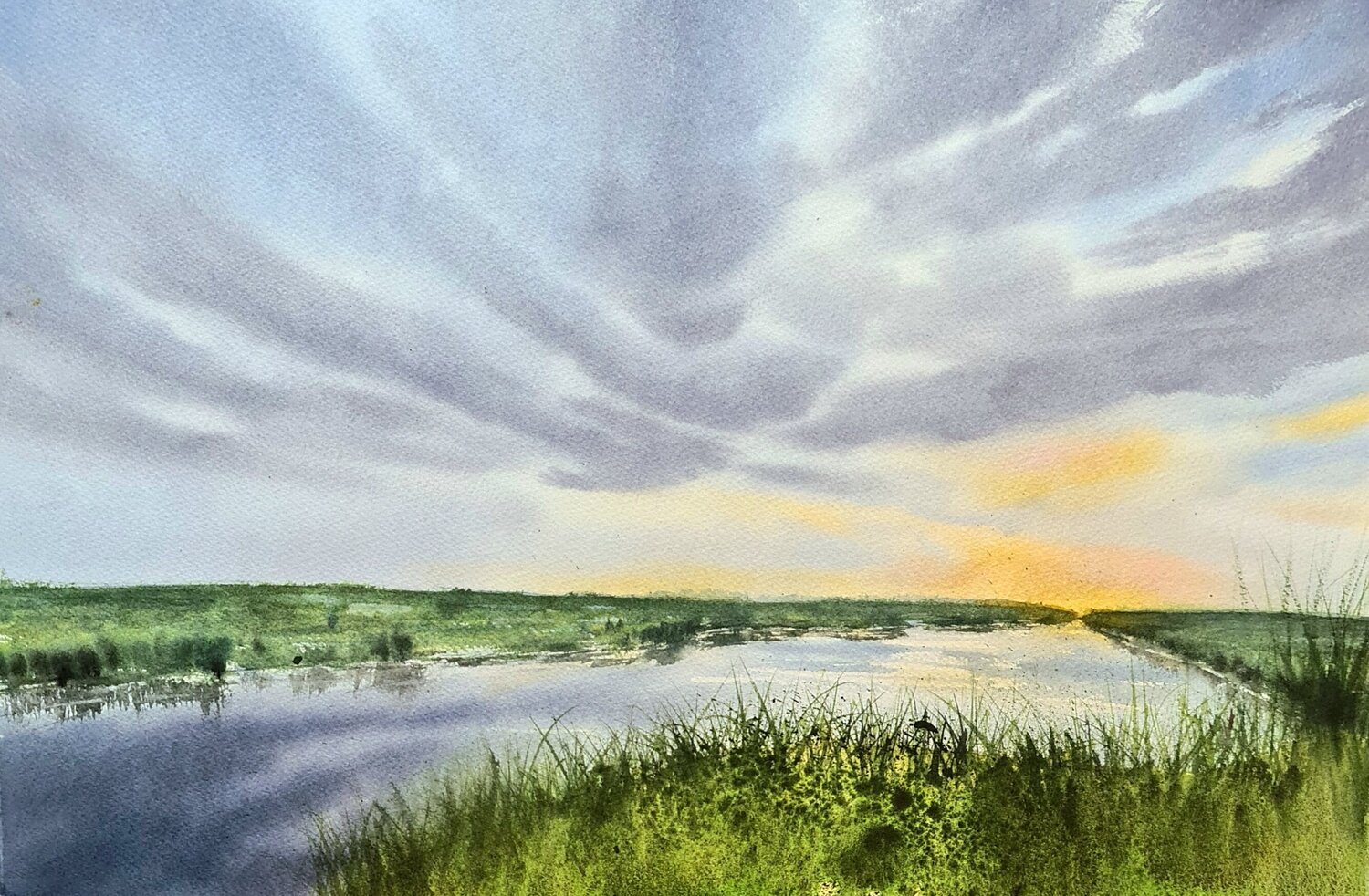 DESPUÉS DE LA TORMENTA de Montse Gil (2024): Pintura Acuarela en Papel ...