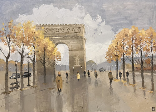 Arc de Triomphe de Daria Klimenko (2023) : Peinture Huile sur Toile - Singulart