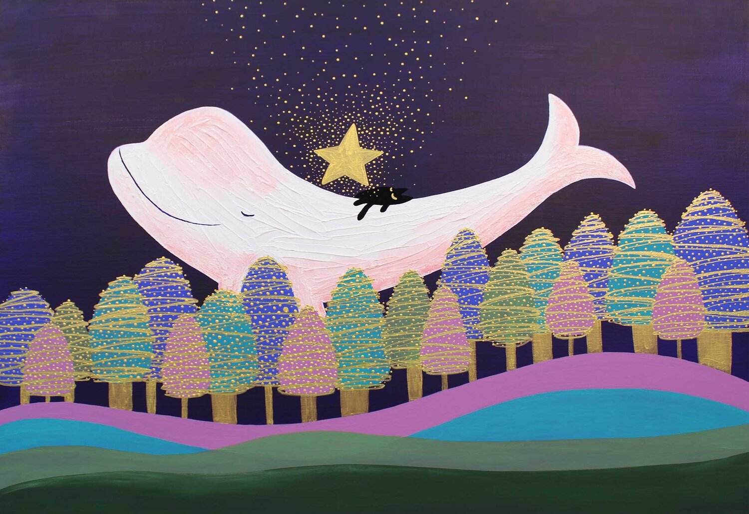 star of peace of mind by Byeol Muffin (2022) : Painting Acrylic, Oil ...