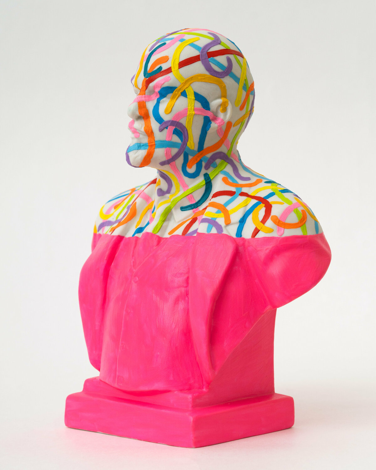 Half-pink Lenin by Oleksandr Balbyshev (2021) : Sculpture Terracotta ...