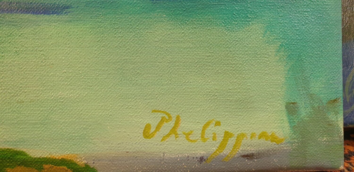 L a calanque by Michel Phelippeau (2025) : Painting Oil on Linen ...