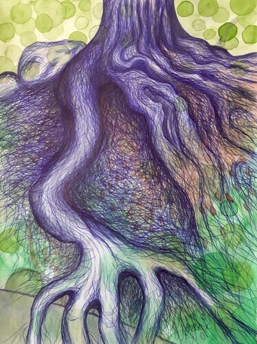 Wurzel by Elsa Marshall-Rothstein (2022) : Painting Watercolor on Paper ...