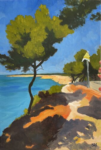 Martigues, au drapeau jaune by isabelle barrandon (2022) : Painting Oil ...